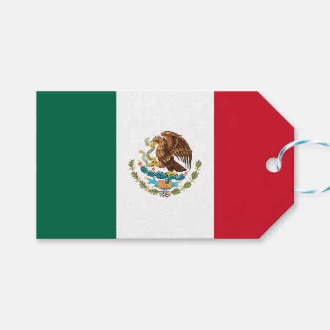 Gift Tag with Flag of Mexico | Zazzle