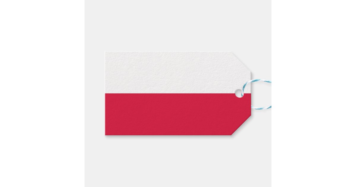 Gift Tag with Flag of Poland | Zazzle