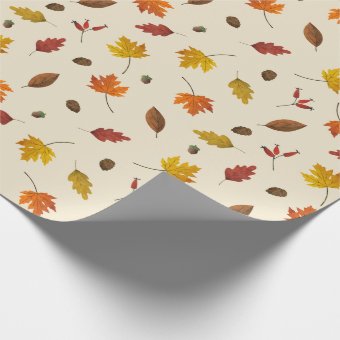 Gift Wrapping Paper Autumn Fall Foliage | Zazzle