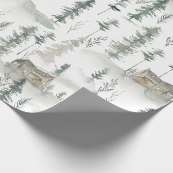 Gift Wrapping Paper Rustic Forest Mountain Cabin | Zazzle