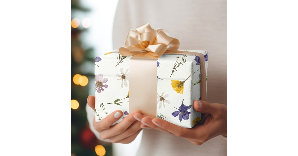 Gift Wrapping Paper Wildflower Floral Garden Party | Zazzle
