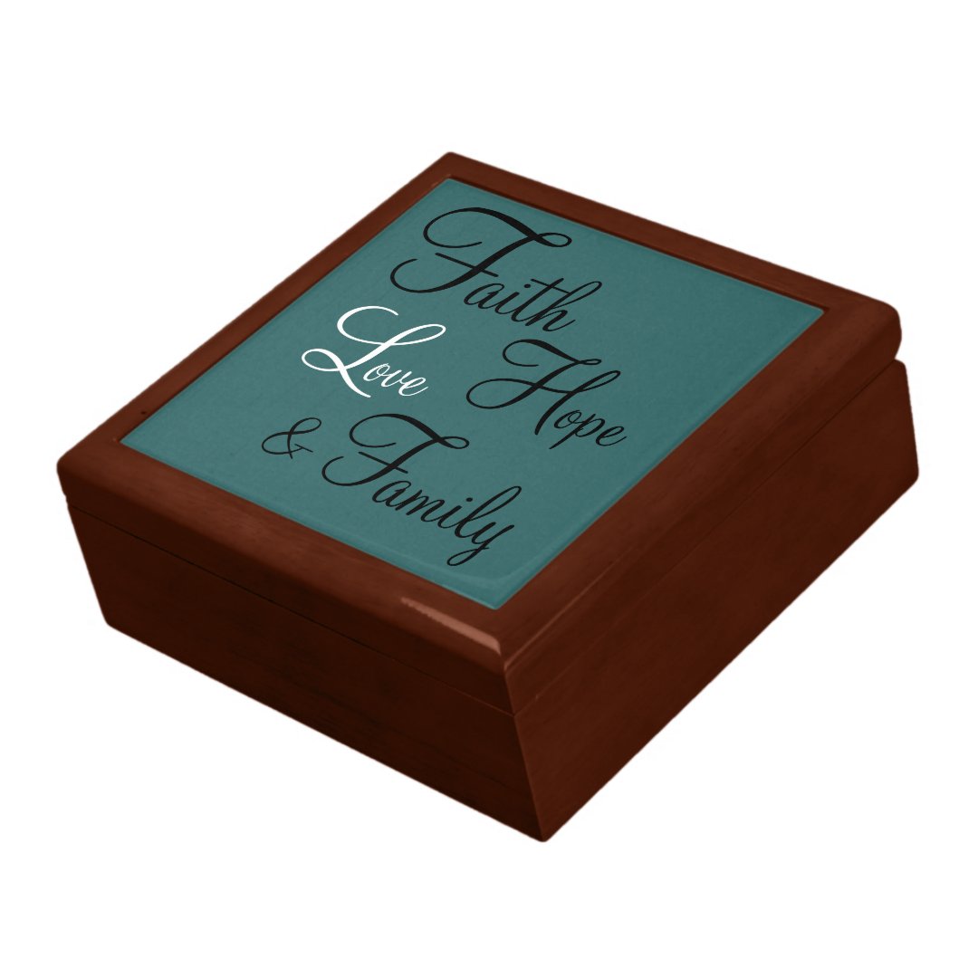 Giftbox - Prayer Box Faith Hope Love Family | Zazzle