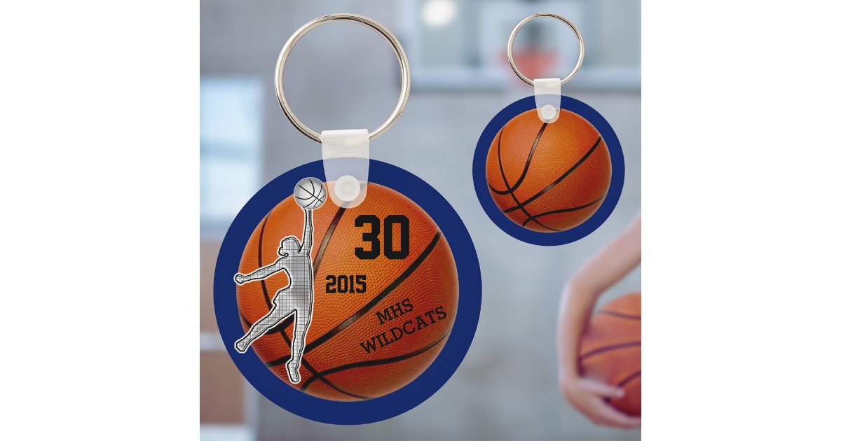 Gifts for Girls Basketball Team PERSONALIZED Keychain | Zazzle
