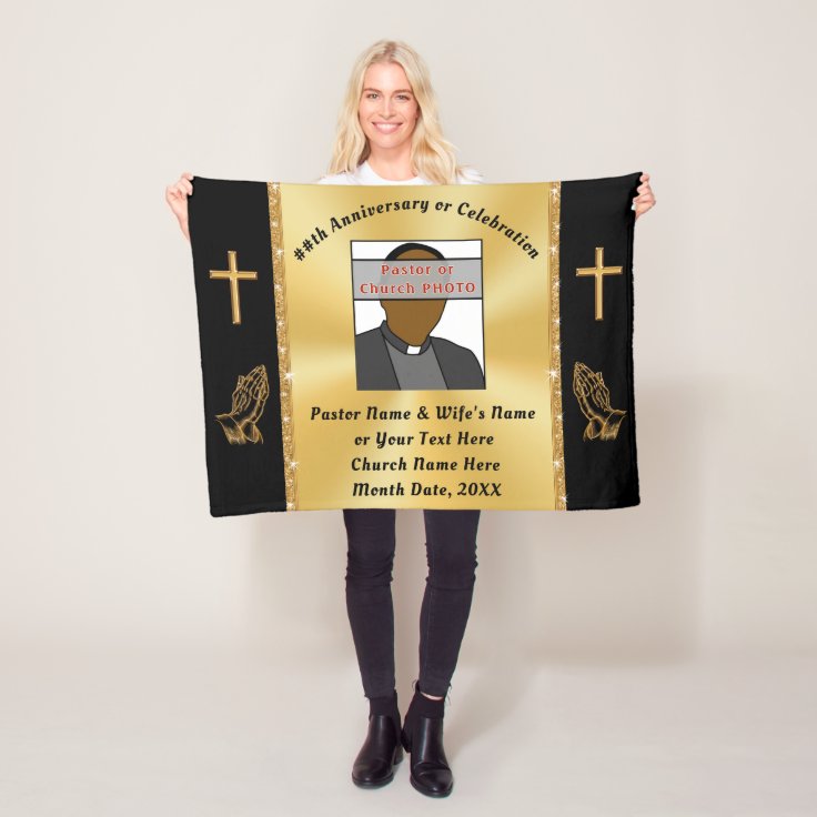 Gifts for Pastor and Wife Anniversary Personalized Fleece Blanket | Zazzle