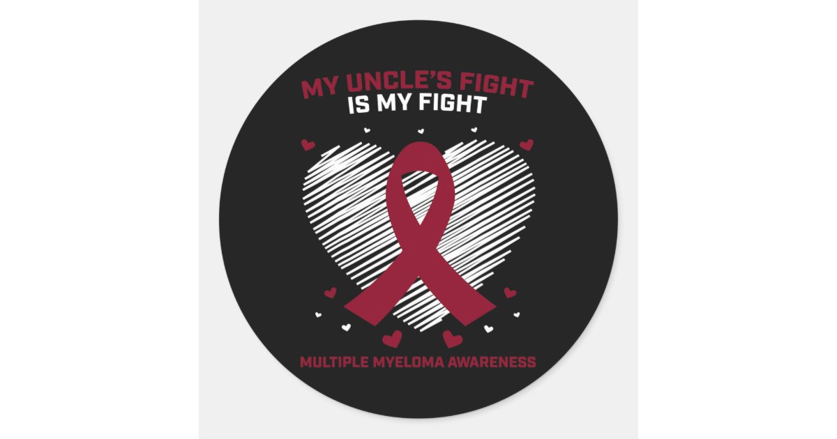 Gifts Uncle Multiple Myeloma Awareness Products Bl Classic Round ...