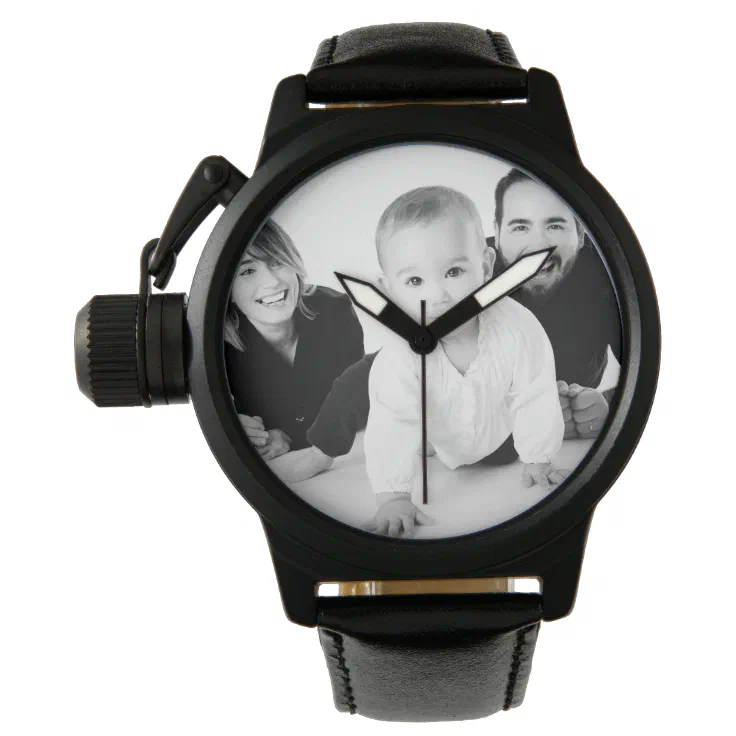 Gifts Under $75 for Him Personalized Photo Watch | Zazzle