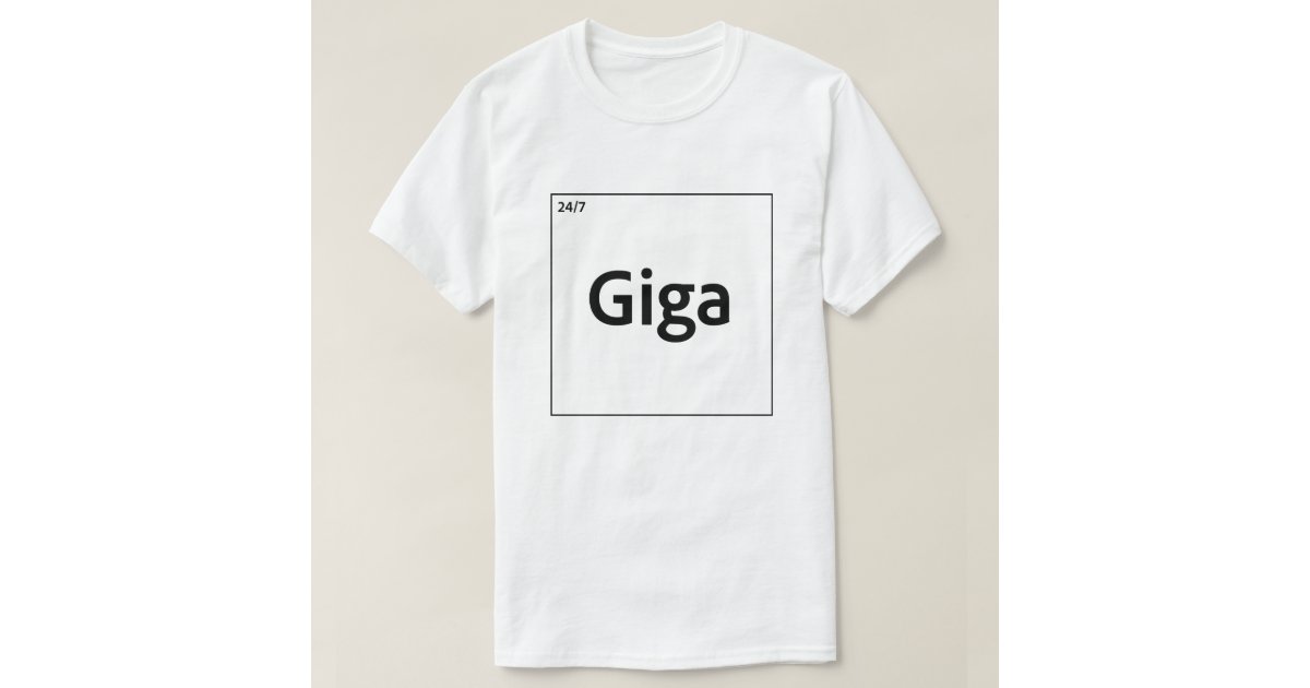 GigaChad Element (Black Text) periodic table T-Shirt | Zazzle