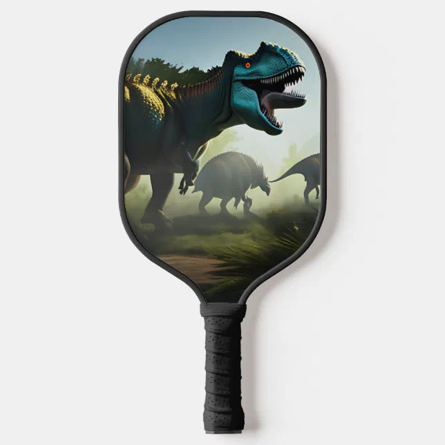 Giganotosaurus Dinosaur Prowling Pickleball Paddle | Zazzle