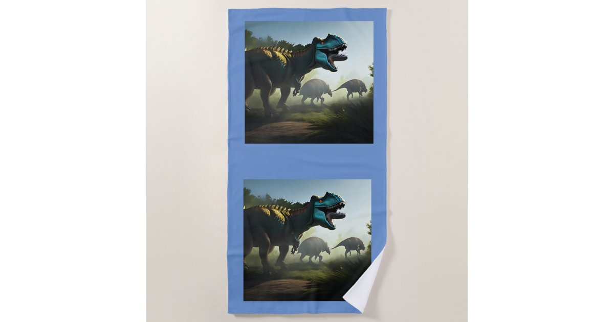 Giganotosaurus Dinosaurs Prowling, Beach Towel | Zazzle