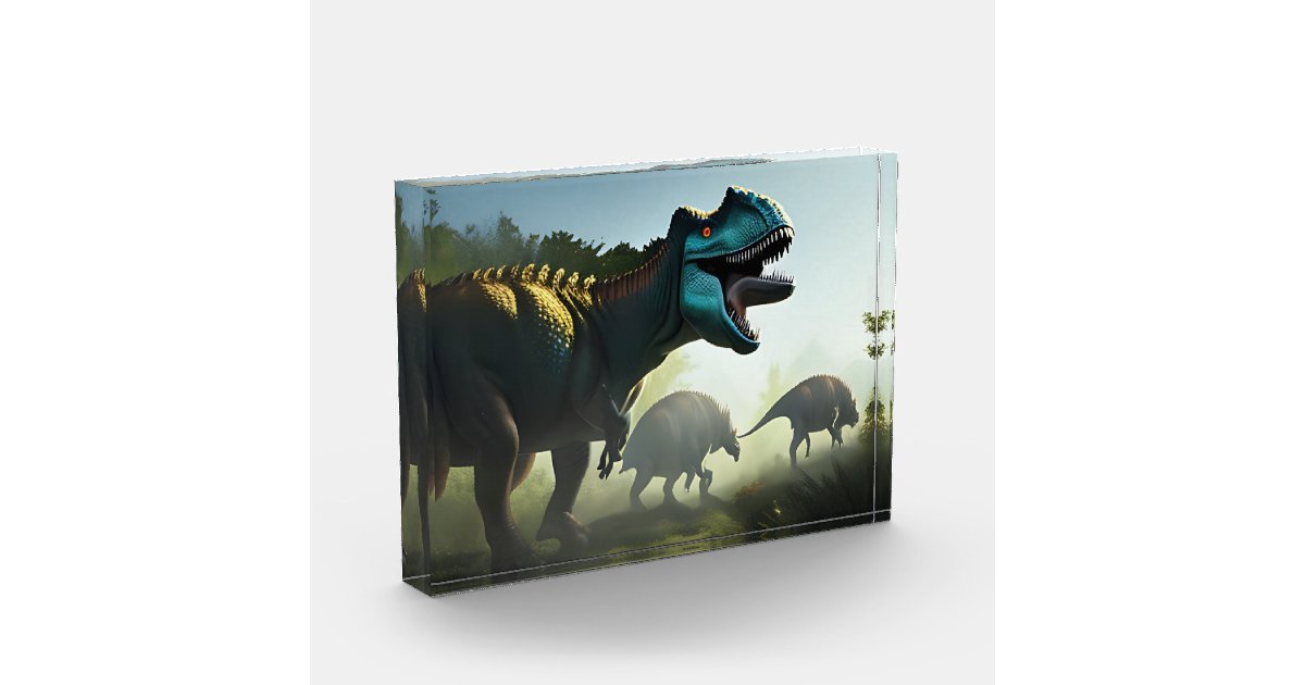 Giganotosaurus Dinosaurs Prowling, Photo Block | Zazzle