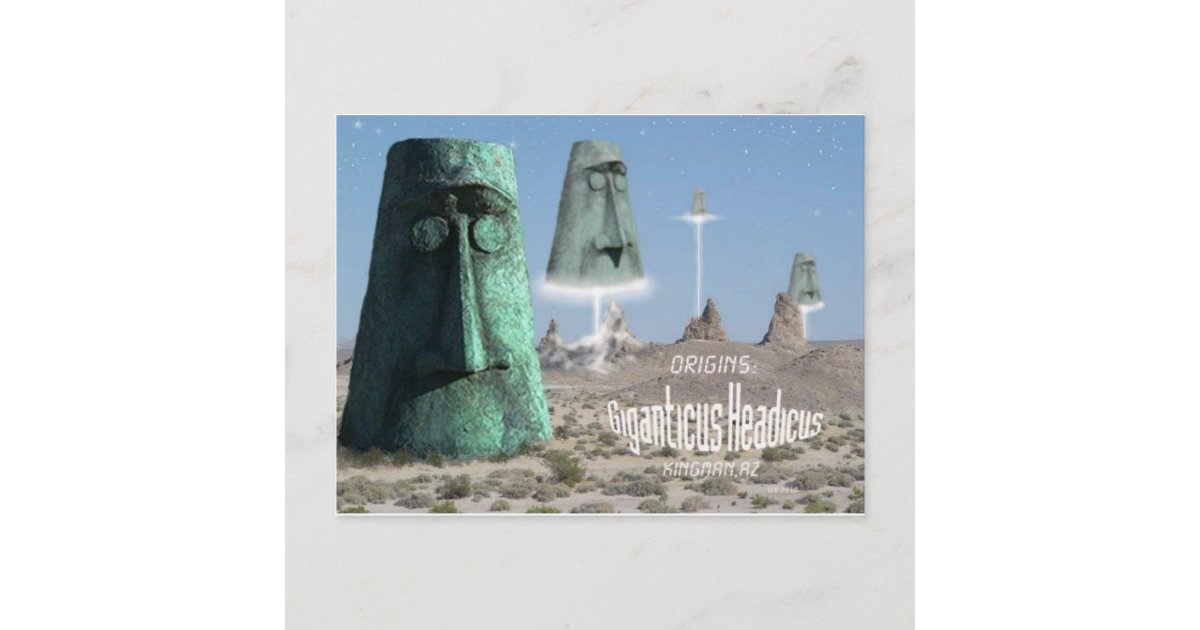 Giganticus headicus origins postcard | Zazzle
