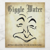 Giggle Water and Your Text Wine Label | Zazzle