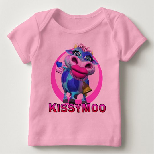 GiggleBellies Kissy Moo the Cow Baby T-Shirt | Zazzle.com