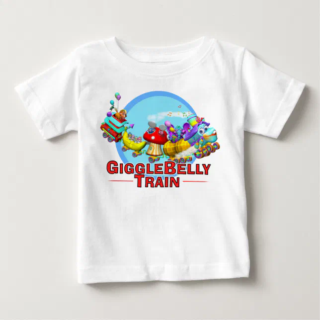 GiggleBellies The GiggleBellie Train Baby T-Shirt | Zazzle
