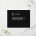 Gigi Definition T Women Gigi Gift Grandma Birthday Invitation Postcard ...