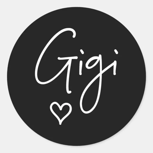 Gigi Grandma Name Mother'S Day Classic Round Sticker | Zazzle