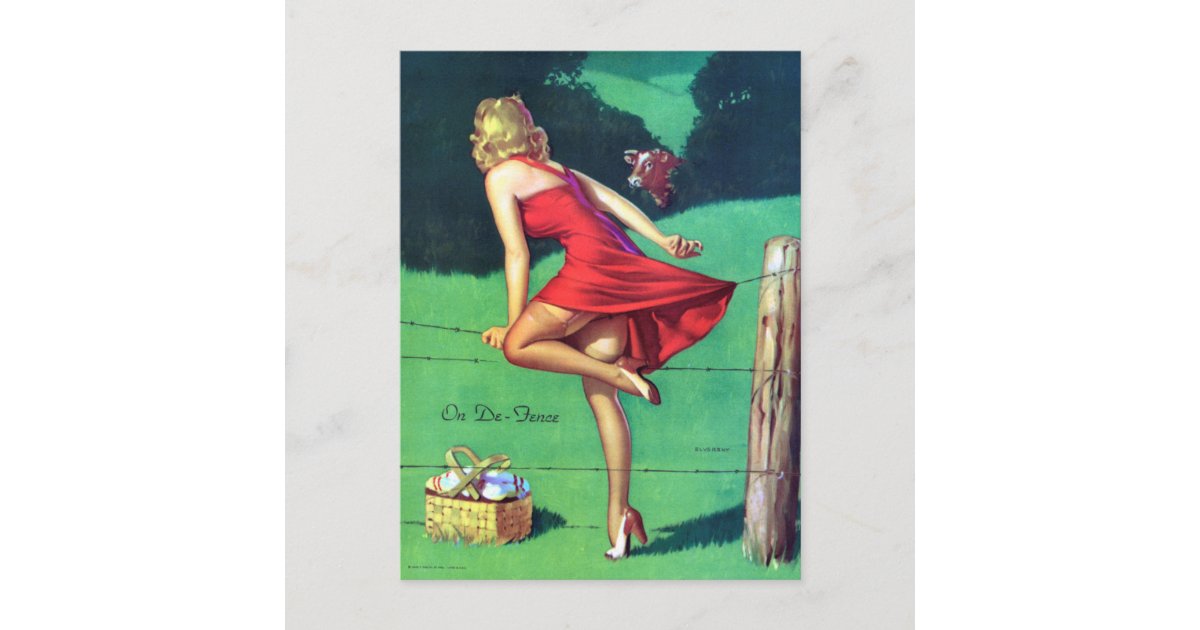 Gil Elvgren ♡ Vintage pin up girl ♡ Postcard | Zazzle