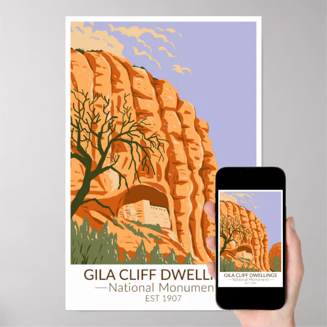 Gila Cliff Dwellings National Monument New Mexico Poster | Zazzle