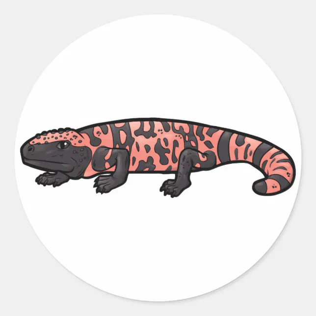 Gila Monster Classic Round Sticker | Zazzle
