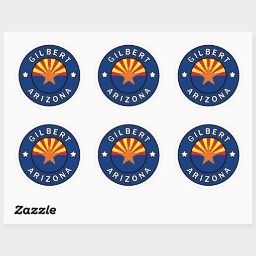 Gilbert Arizona Classic Round Sticker | Zazzle