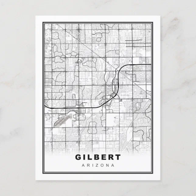Gilbert Map Postcard | Zazzle