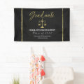 Gilded Dark Chalkboard Law School Graduation Party Banner | Zazzle