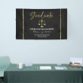 Gilded Dark Chalkboard Law School Graduation Party Banner | Zazzle