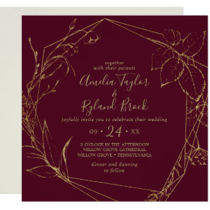 Wine Colored Wedding Invitations | Zazzle