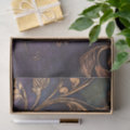 Gilded gold Nouveau, &dark purple & Blue patina Tissue Paper | Zazzle