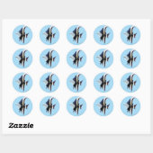 Gill 1 classic round sticker | Zazzle