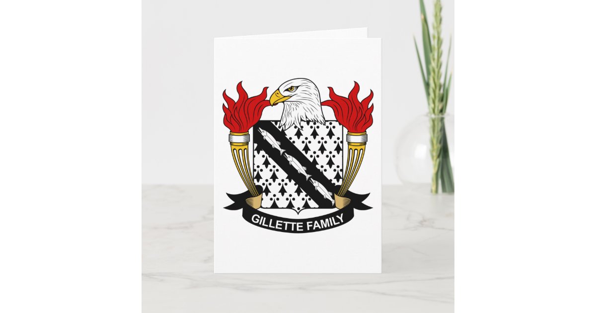 Gillette Family Crest Card | Zazzle