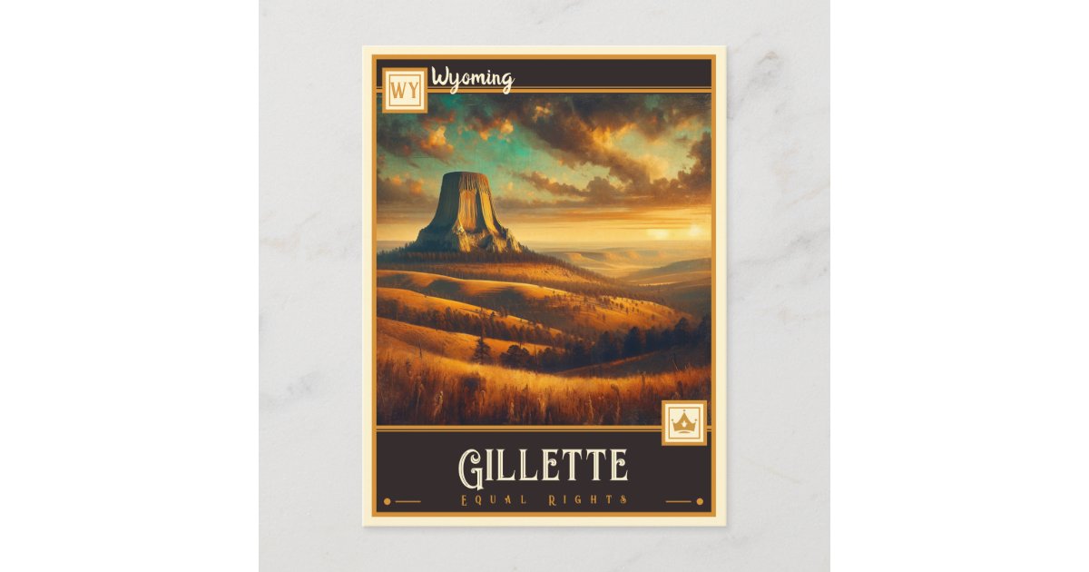 Gillette, Wyoming | Vintage Postcard | Zazzle