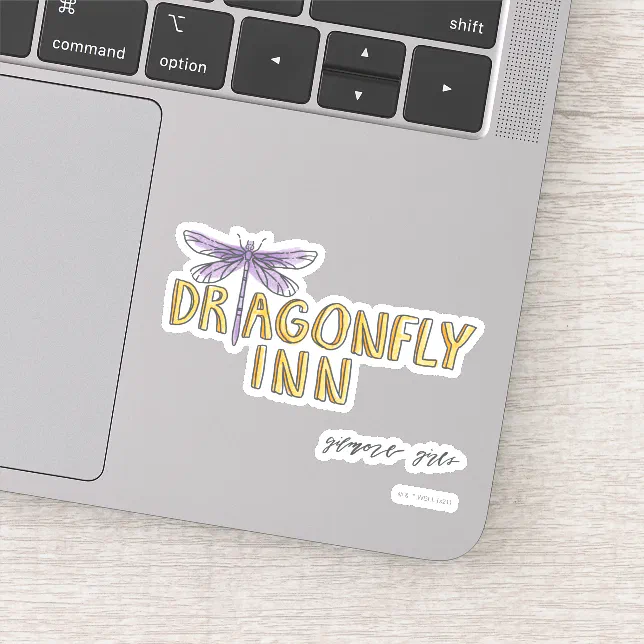 Gilmore Girls | Dragonfly Inn Watercolor Logo Sticker | Zazzle