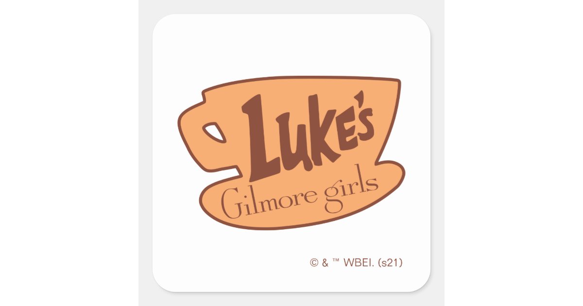 Gilmore Girls | Luke's Diner Logo Square Sticker | Zazzle