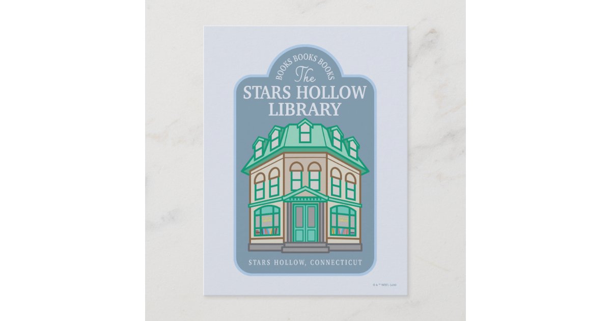 Gilmore Girls | Stars Hollow Library Postcard | Zazzle