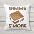 Gimme S'more Toasted Marshmallow Smores Camp Throw Pillow | Zazzle.com