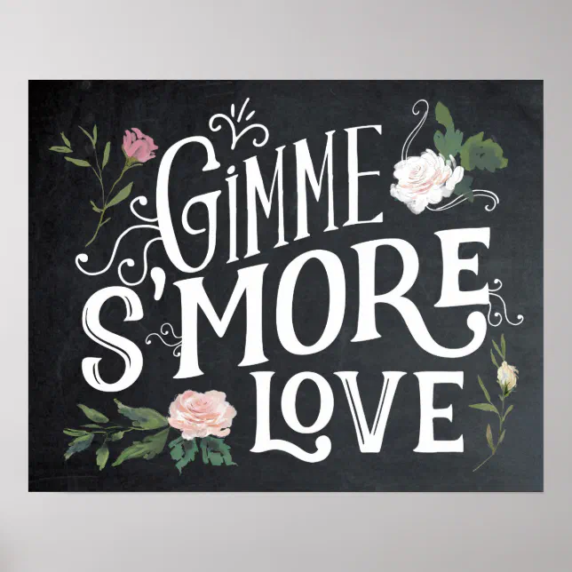 Gimme smore love wedding party sign BBQ | Zazzle