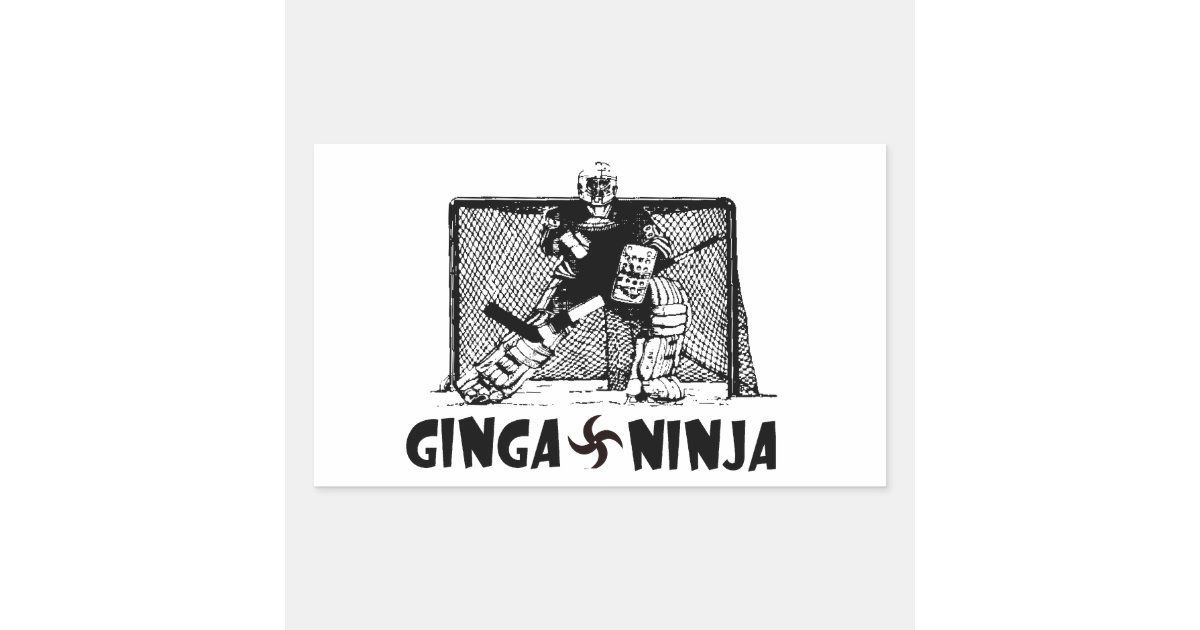 Ginga Ninja - Hockey Goalie Rectangular Sticker | Zazzle