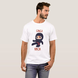 Ginga Ninja T-shirt Men's Graphic Shirt Funny | Zazzle