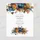 Ginger and Navy Floral Wedding nvitation Flyer | Zazzle