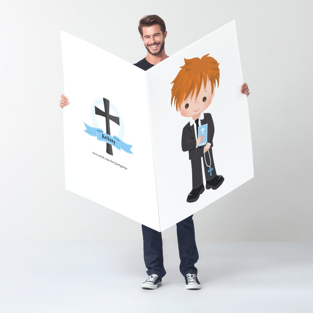Ginger Boy First Holy Communion Congratulations Card | Zazzle
