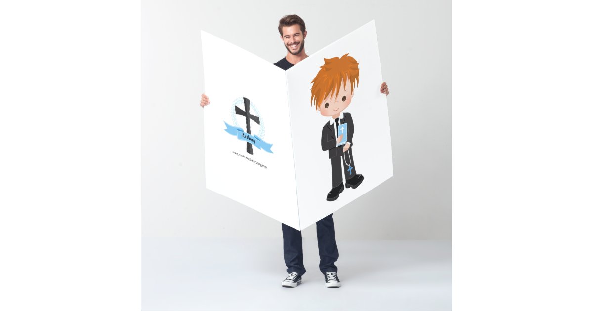 Ginger Boy First Holy Communion Congratulations Card | Zazzle