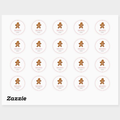 Ginger bread cookie man bakers Sticker | Zazzle