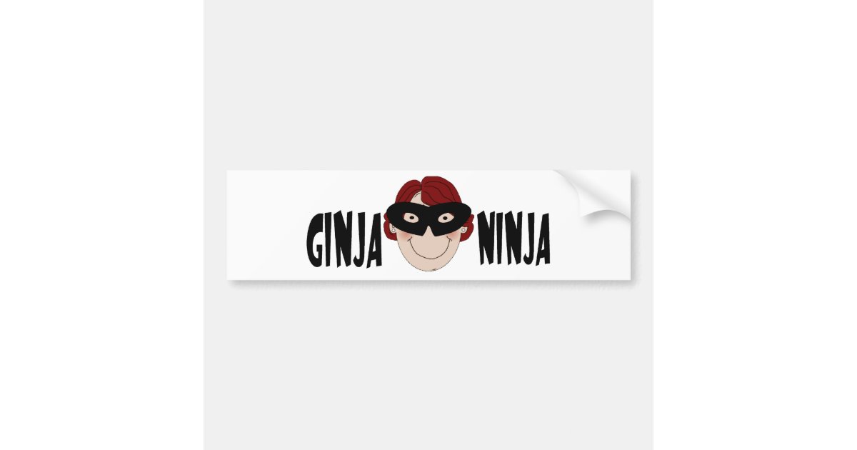 Ginger Ninja Bumper Sticker | Zazzle