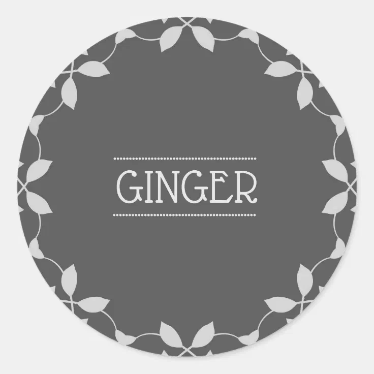 Ginger Spice Jar Sticker Labels | Zazzle