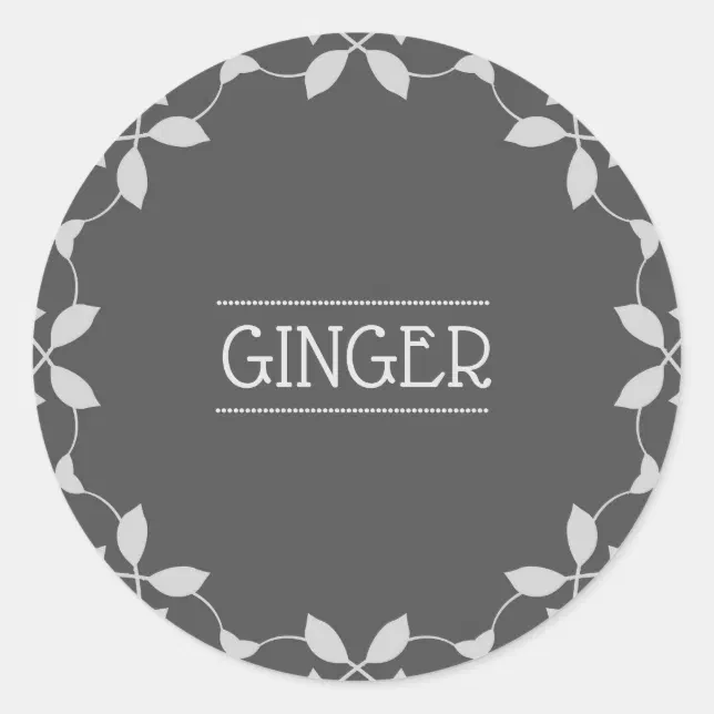 Ginger Spice Jar Sticker Labels | Zazzle
