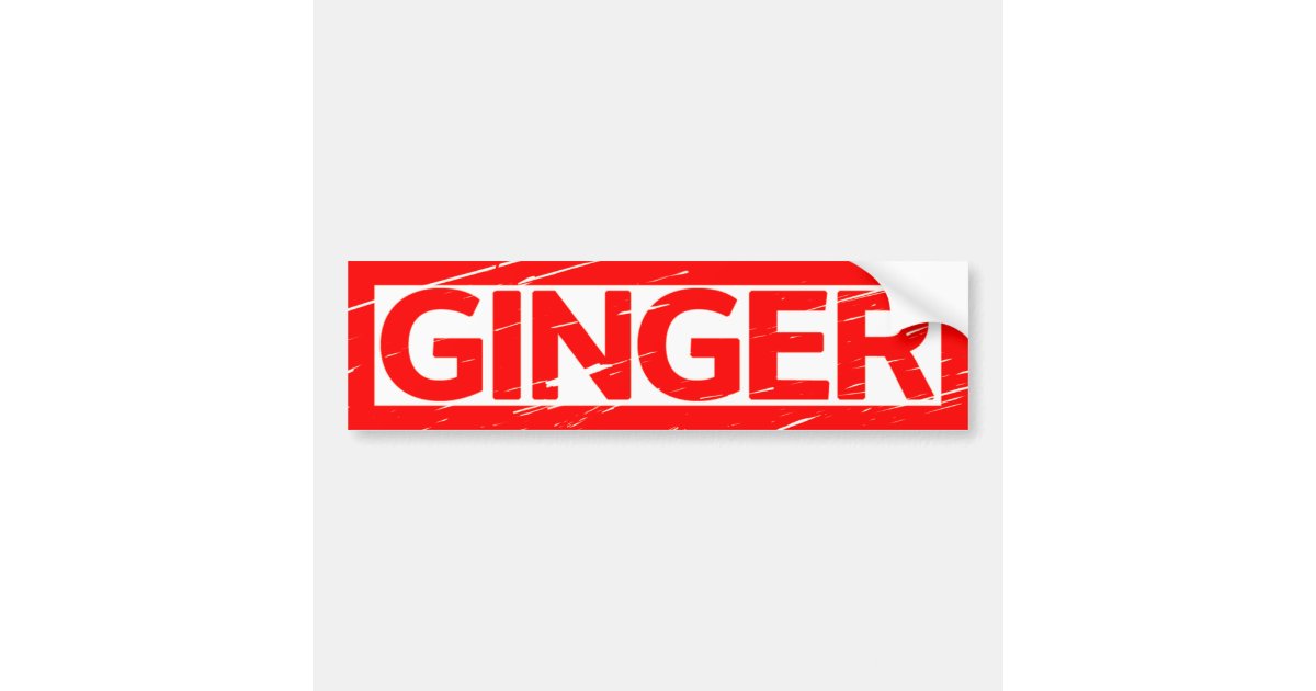Ginger Stamp Bumper Sticker | Zazzle