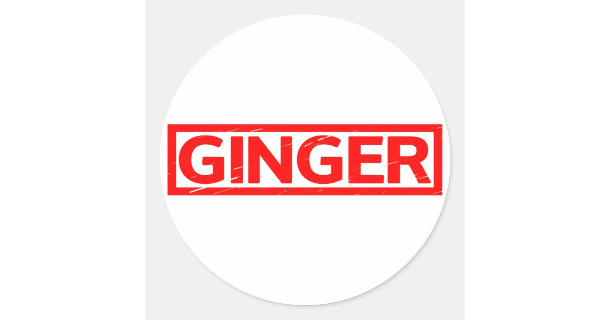 Ginger Stamp Classic Round Sticker | Zazzle
