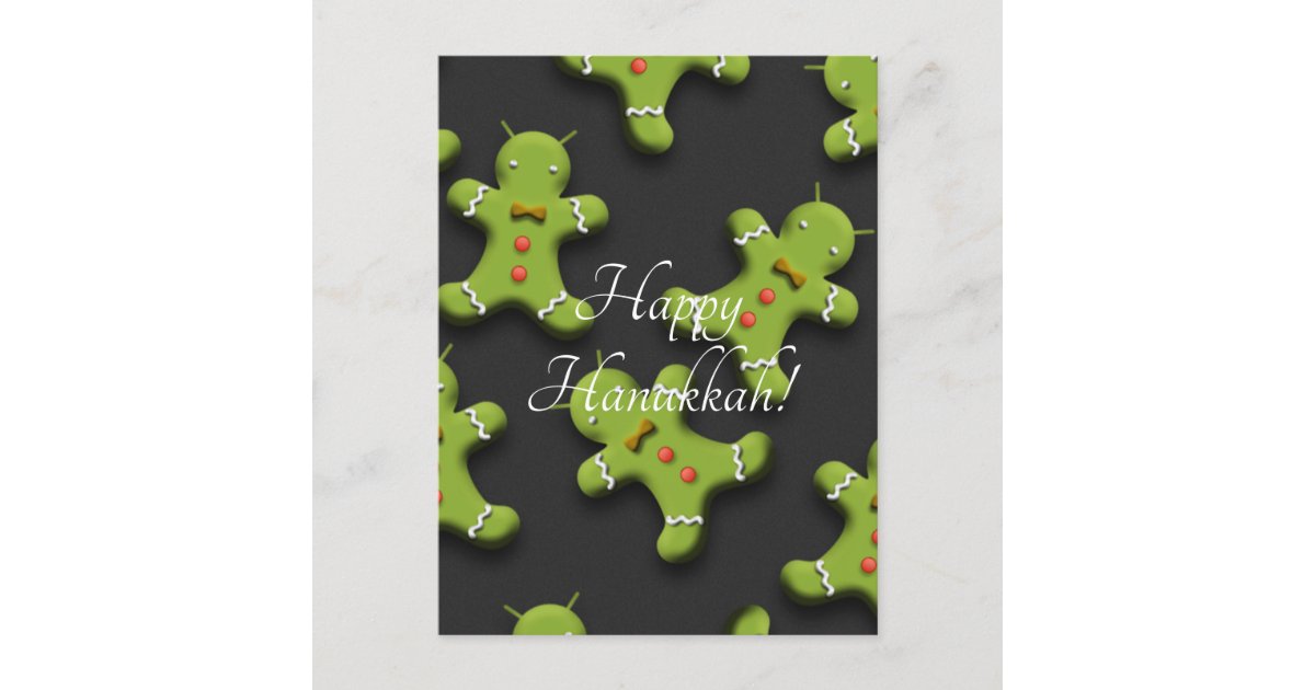 gingerbread aliens holiday postcard | Zazzle