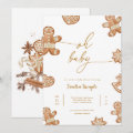 Gingerbread Baby Shower Invitation Winter | Zazzle